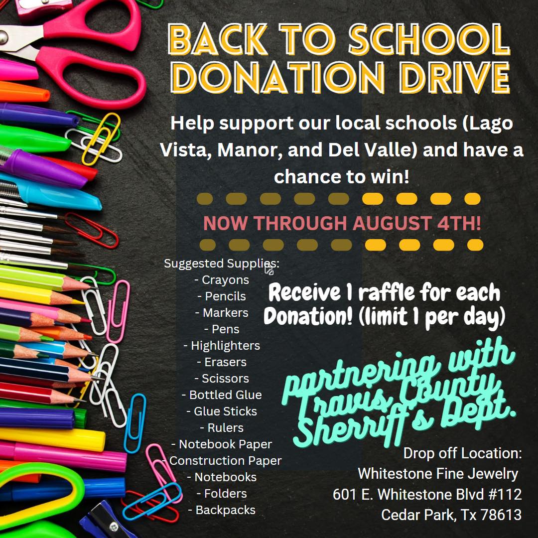 Back To School Donation Drive – Whitestone Fine Jewelry