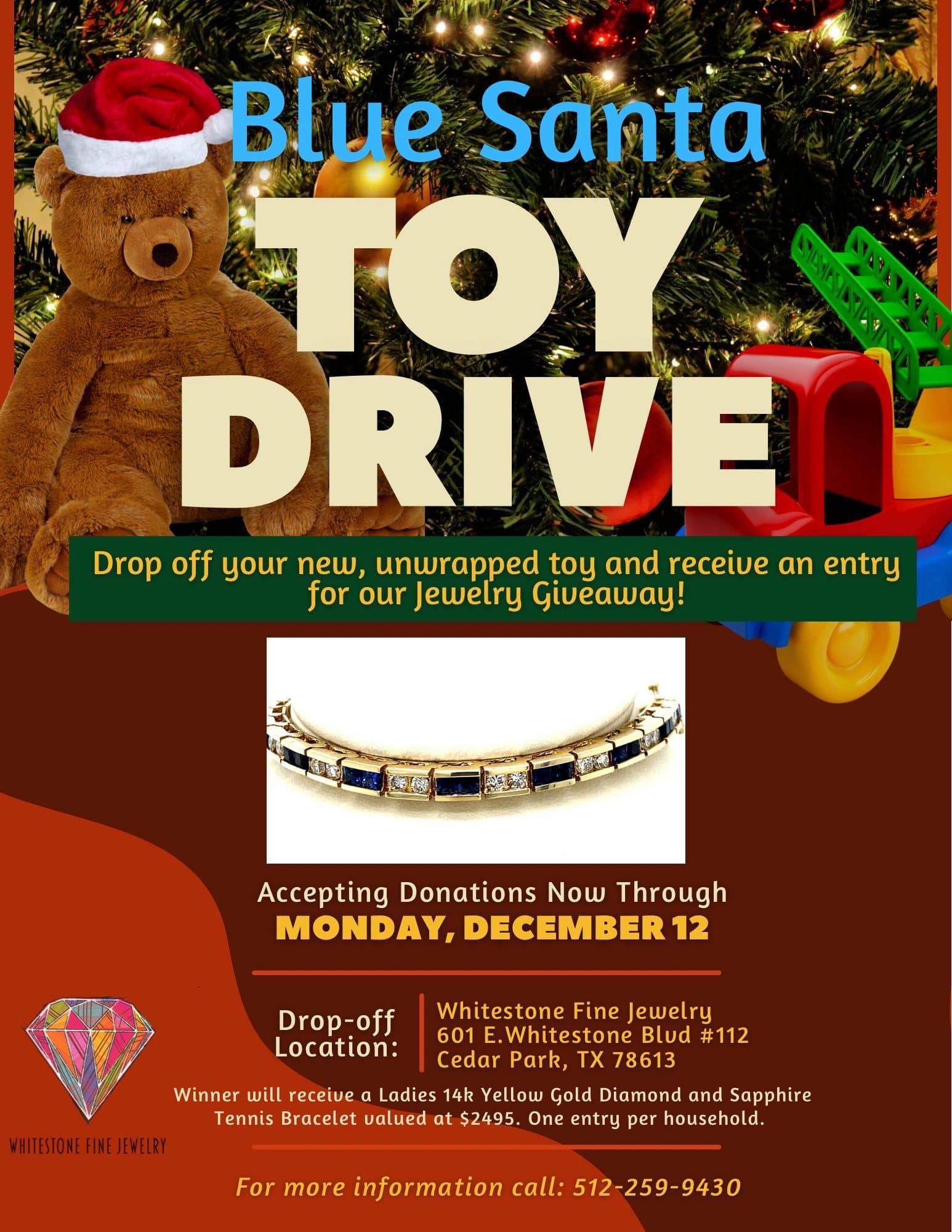 Blue Santa Toy Drive - Whitestone Fine Jewelry Cedar Park, TX